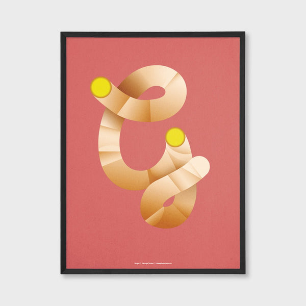 Ginger - Letter G food art print poster – The alphabet store