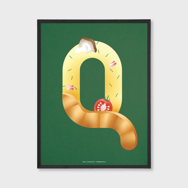 Quiche - Letter Q art print - The Alphabet Store – The alphabet store