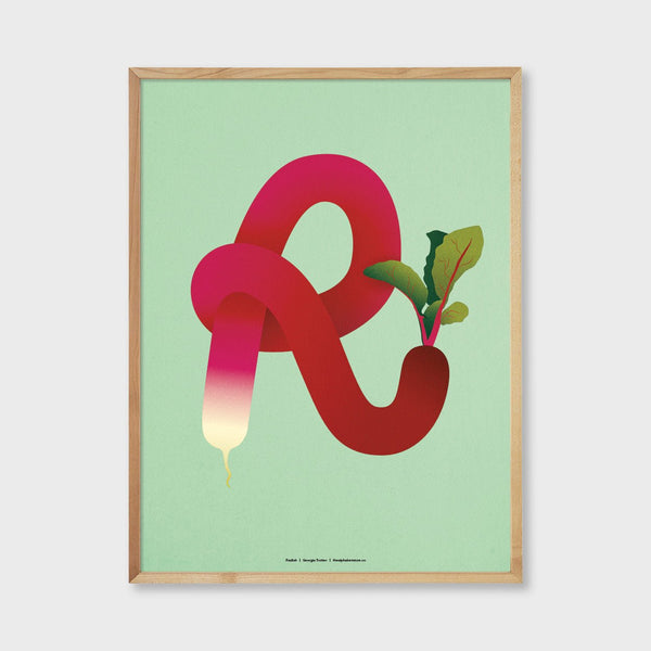 Radish - Letter R art print - The Alphabet Store – The alphabet store