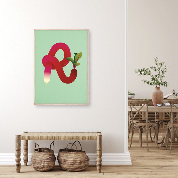 Radish - Letter R art print - The Alphabet Store – The alphabet store